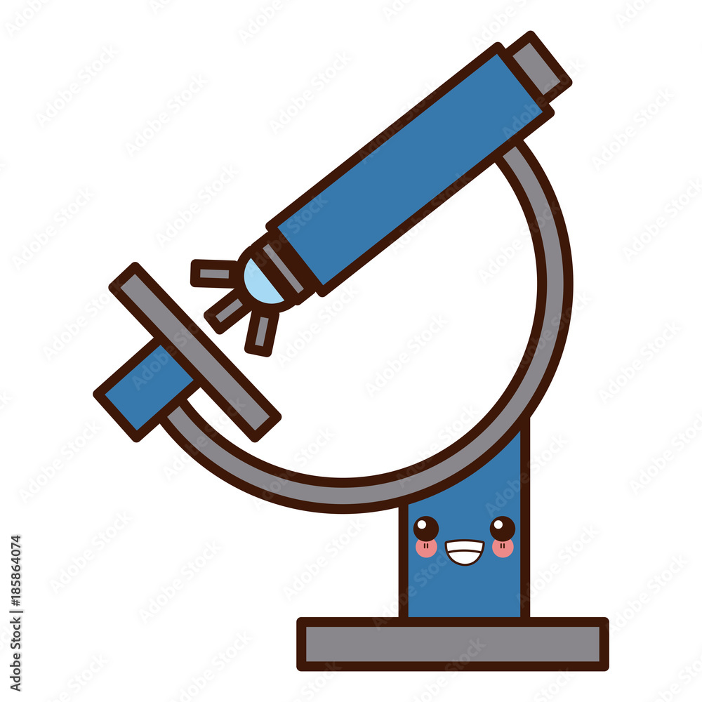 Microscope science tool cute kawaii cartoon vector illustration Stock ... Microscope science tool cute kawaii cartoon vector illustration Stock ...