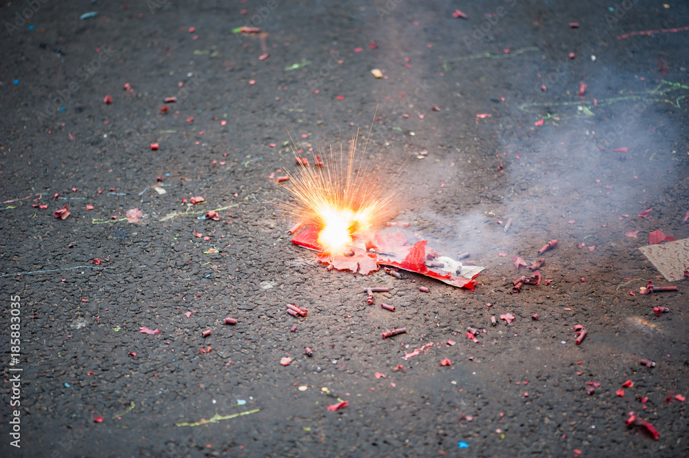 Chinese Firecrackers Exploding
