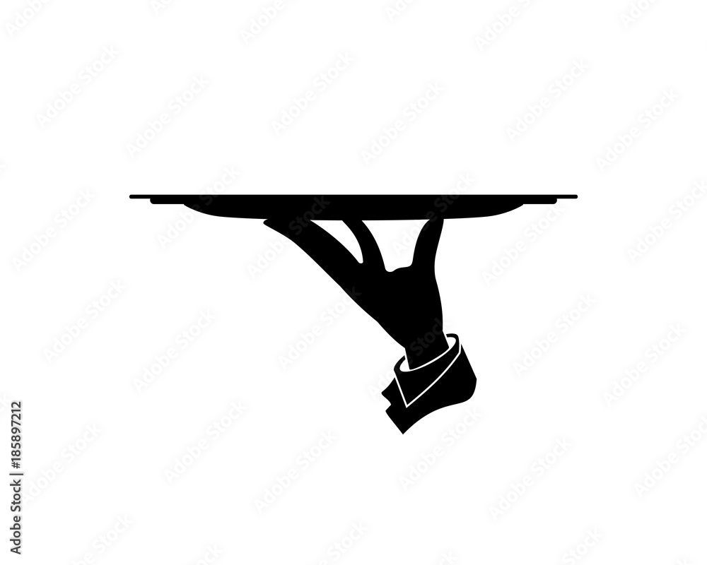 Hand Carrying Tray on the Restaurant, Cafe or Bar - Waiter Hand ...