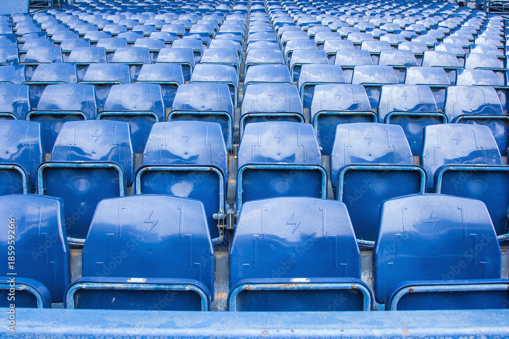 Empty seats at Football stadium Stock Photo | Adobe Stock