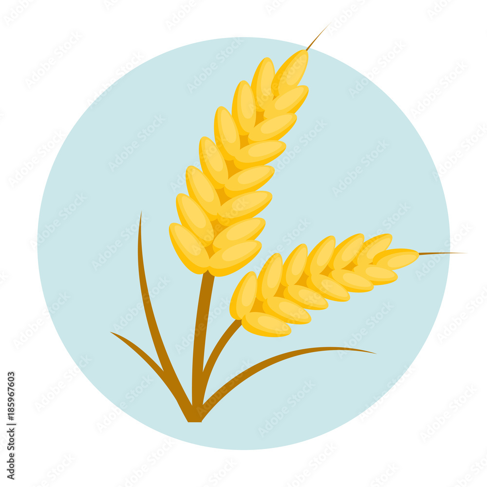 Getreide Flat Design Icon Stock Vector | Adobe Stock
