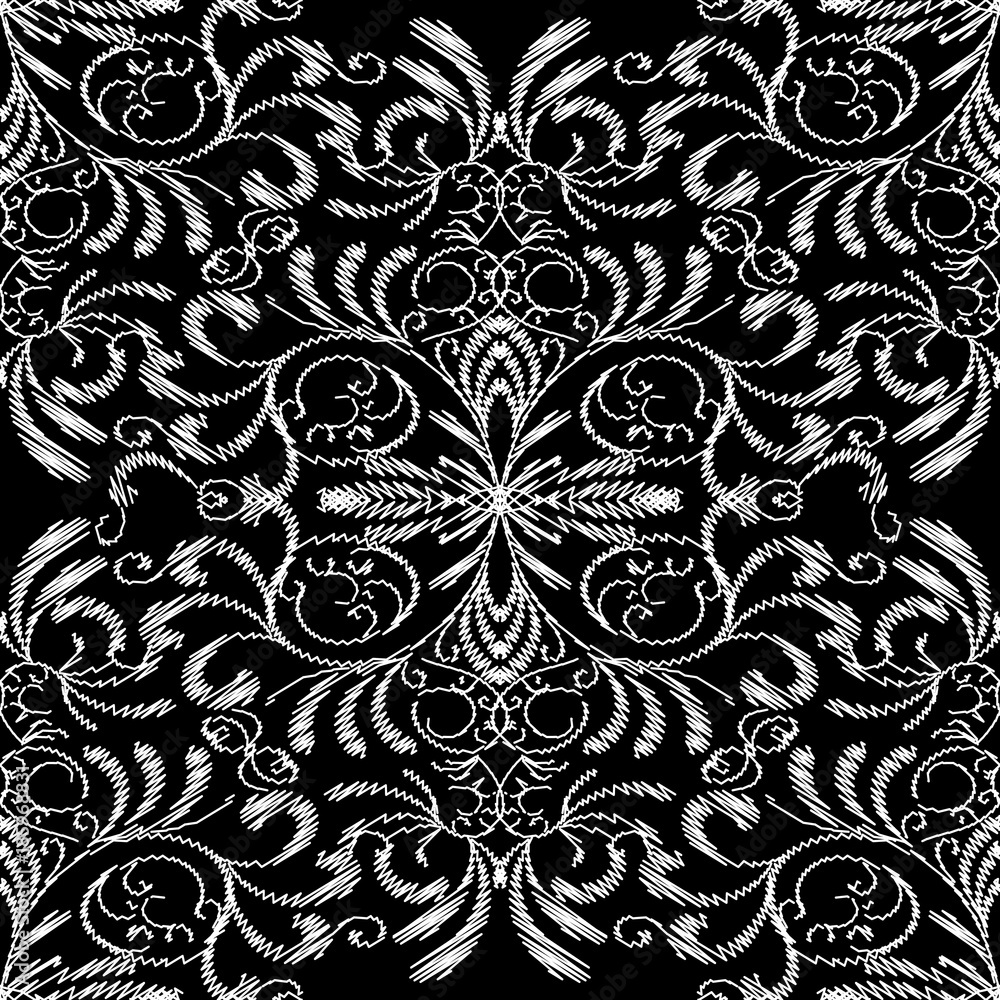 Black Embroidery Texture