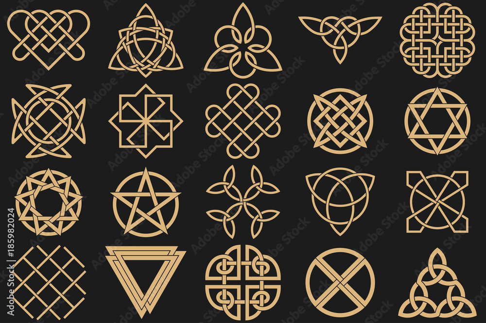 Photo & Art Print Set of ancient symbols, imichman