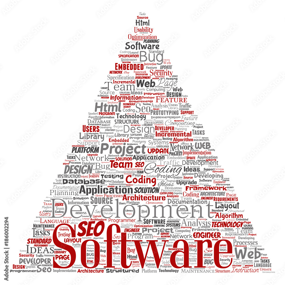 Vector conceptual software development project coding technology ...