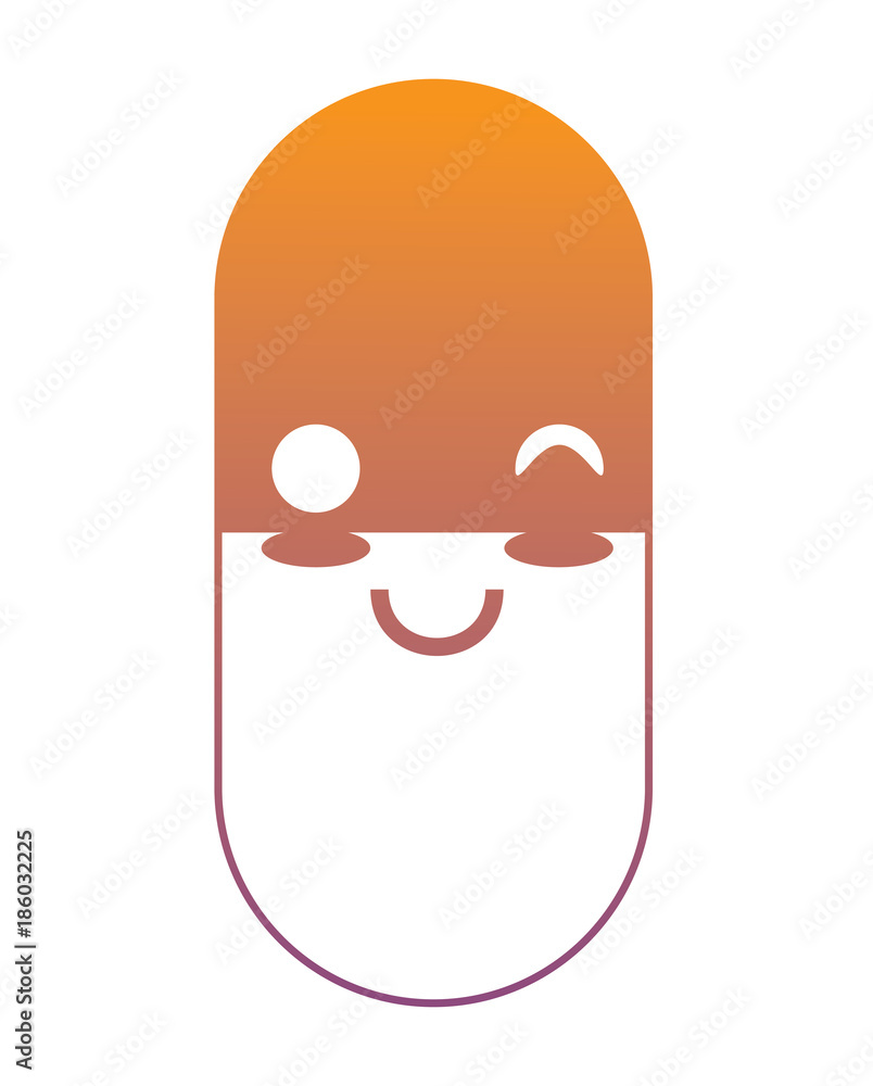 kawaii pill icon image vector de Stock | Adobe Stock