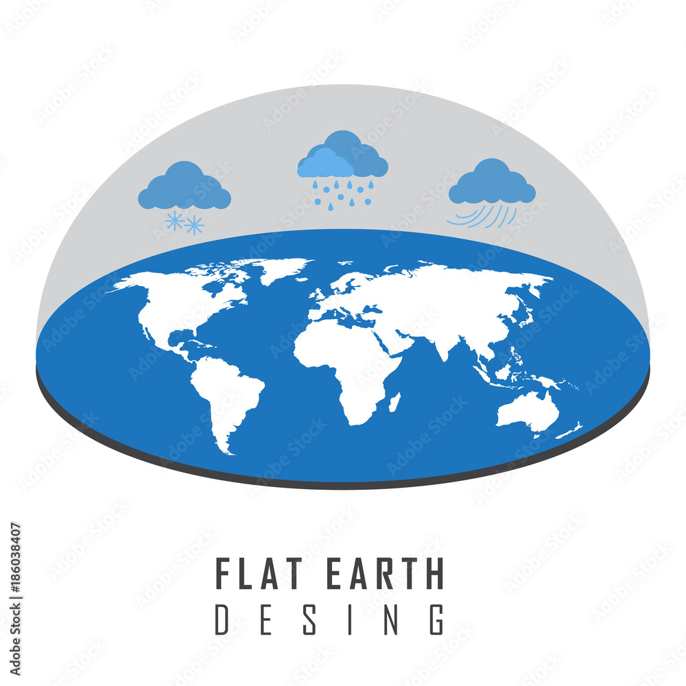 Flat earth desing concept illustration vector graphic Stock Vector ...