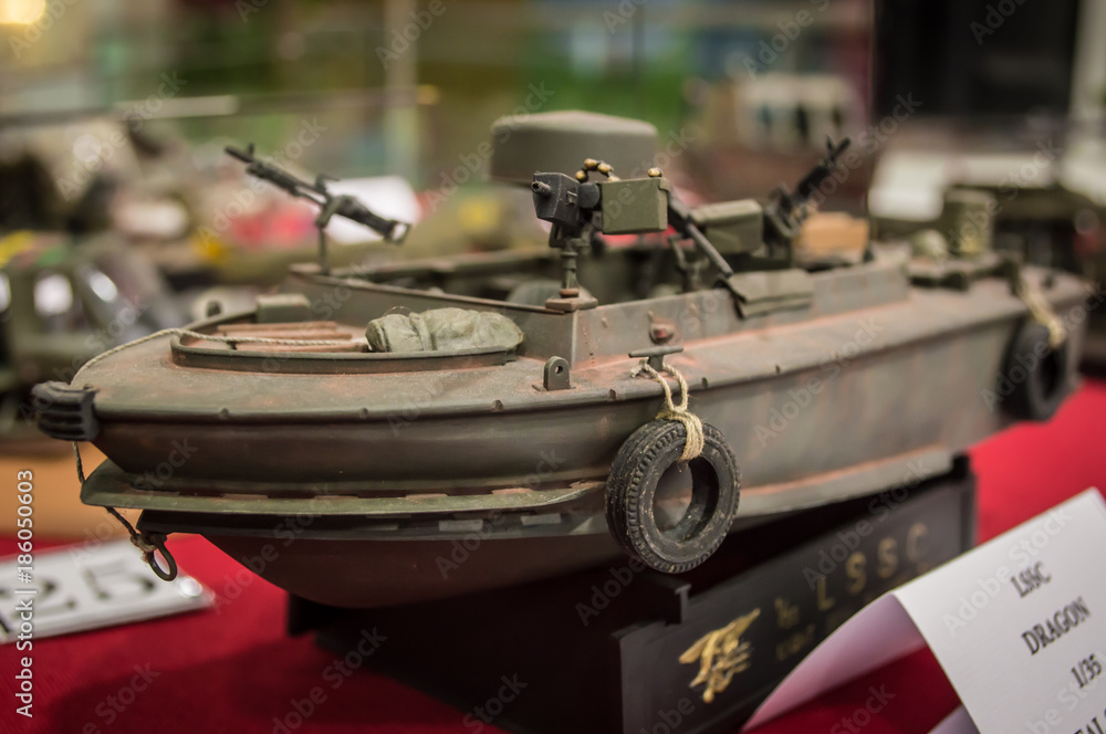 SCALE MODEL OF BOAT USED IN VIETNAM WAR Stock Photo | Adobe Stock