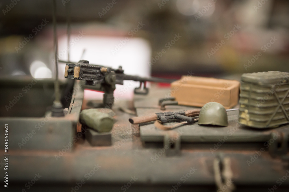 SCALE MODEL OF GUNS USED IN VIETNAM WAR Stock Photo | Adobe Stock