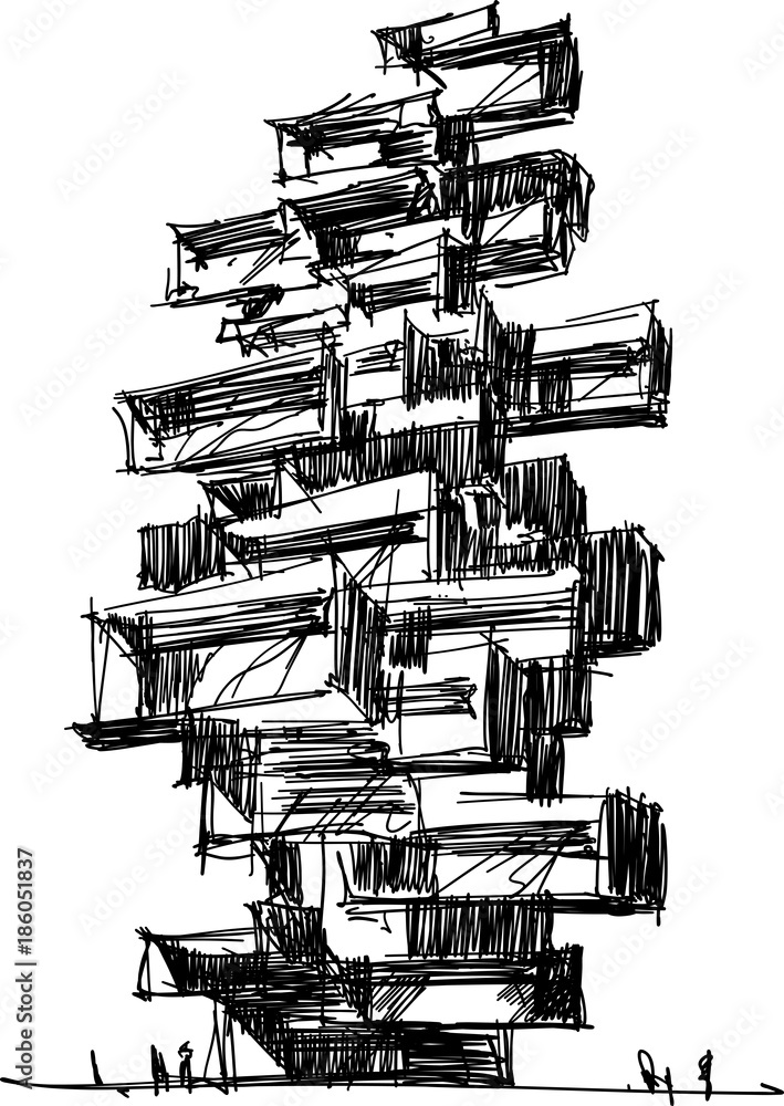 Drawings Of Tall Buildings