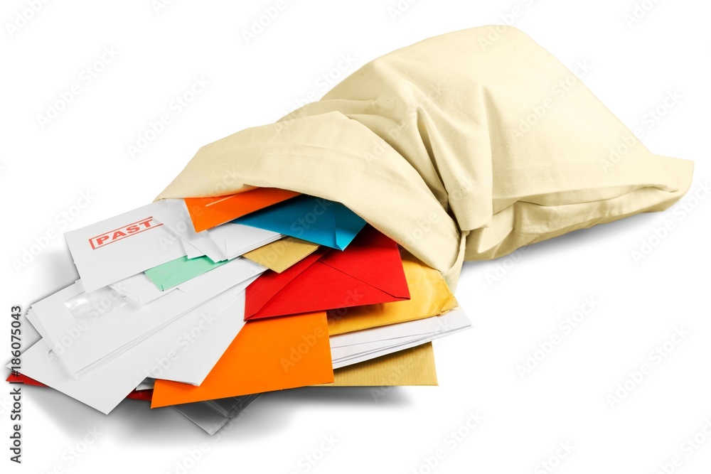 Sack of Past Due Envelopes Stock Photo | Adobe Stock