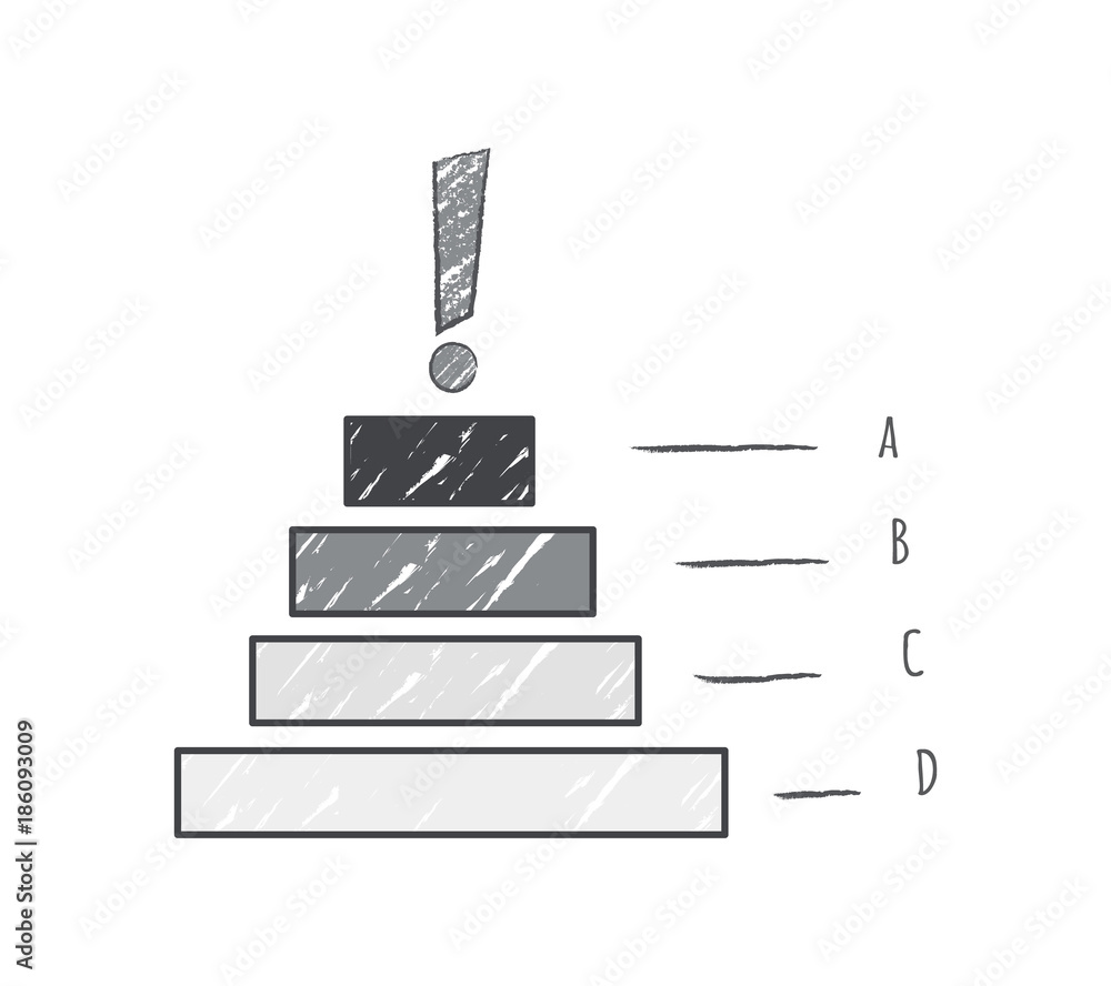 Lines with Exclamation Mark on Vector Illustration Stock Vector | Adobe ...