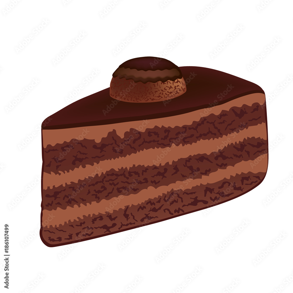 Slice Of Chocolate Cake Clipart