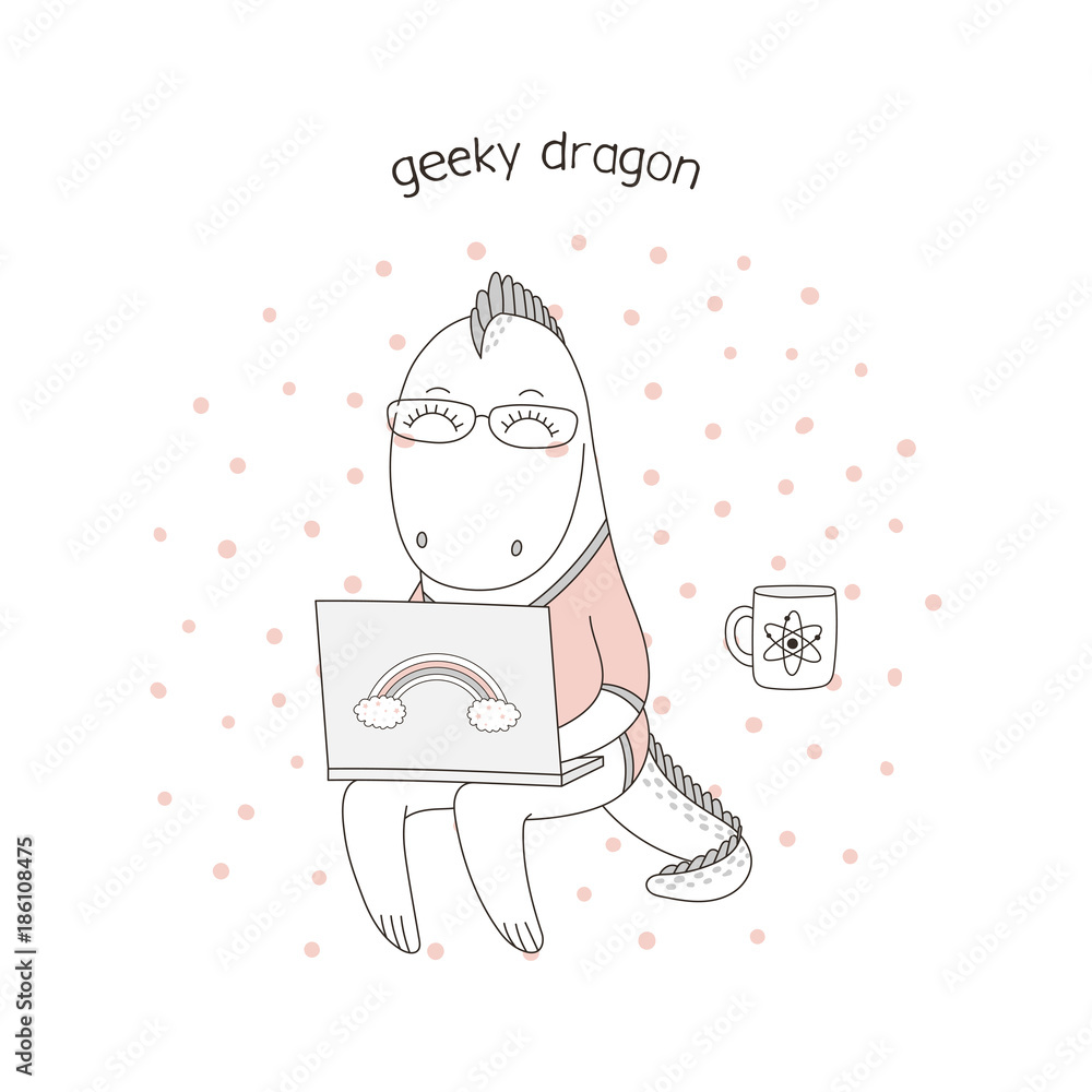 Computer Drawn Dragon