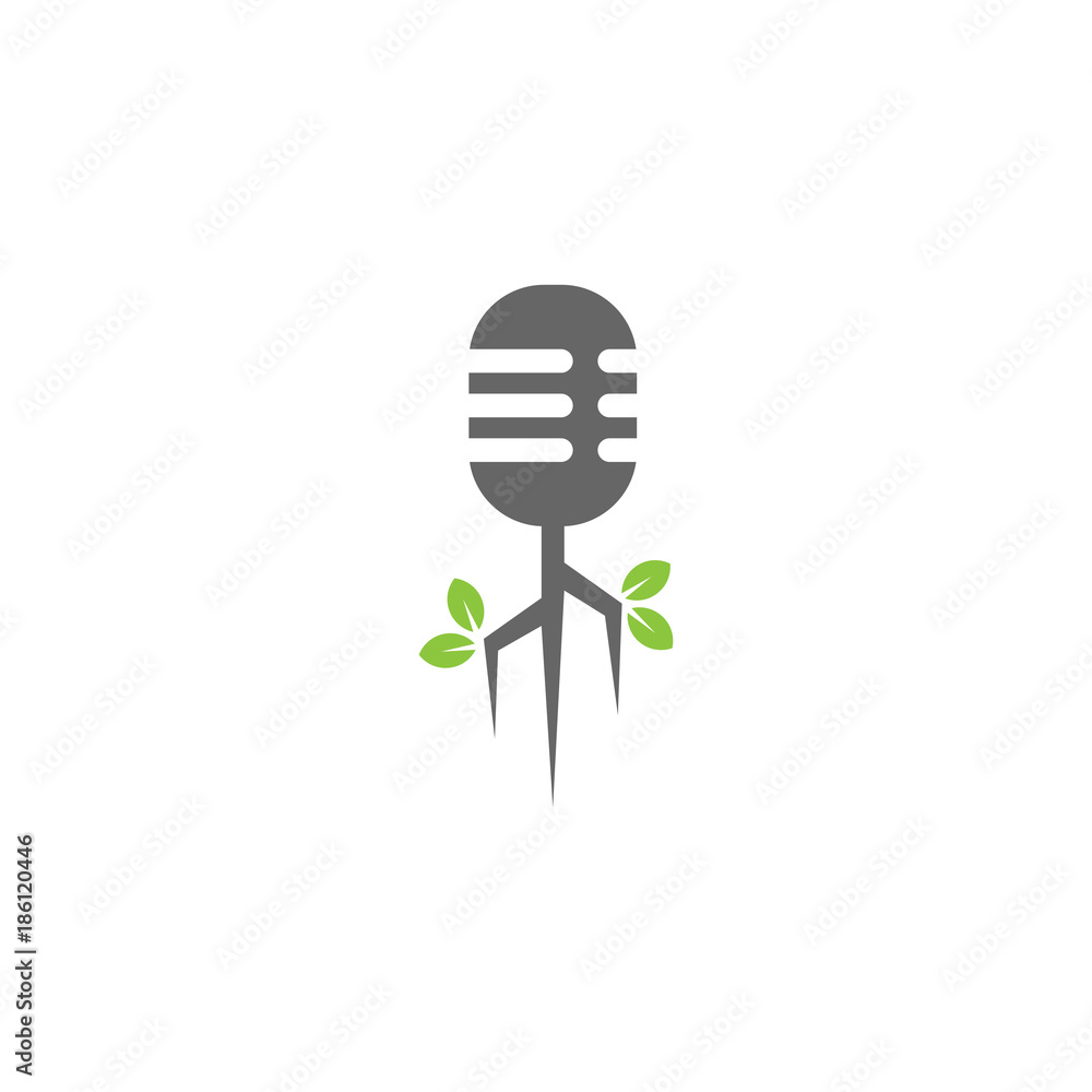 Mic Logo Concept Stock Vector | Adobe Stock