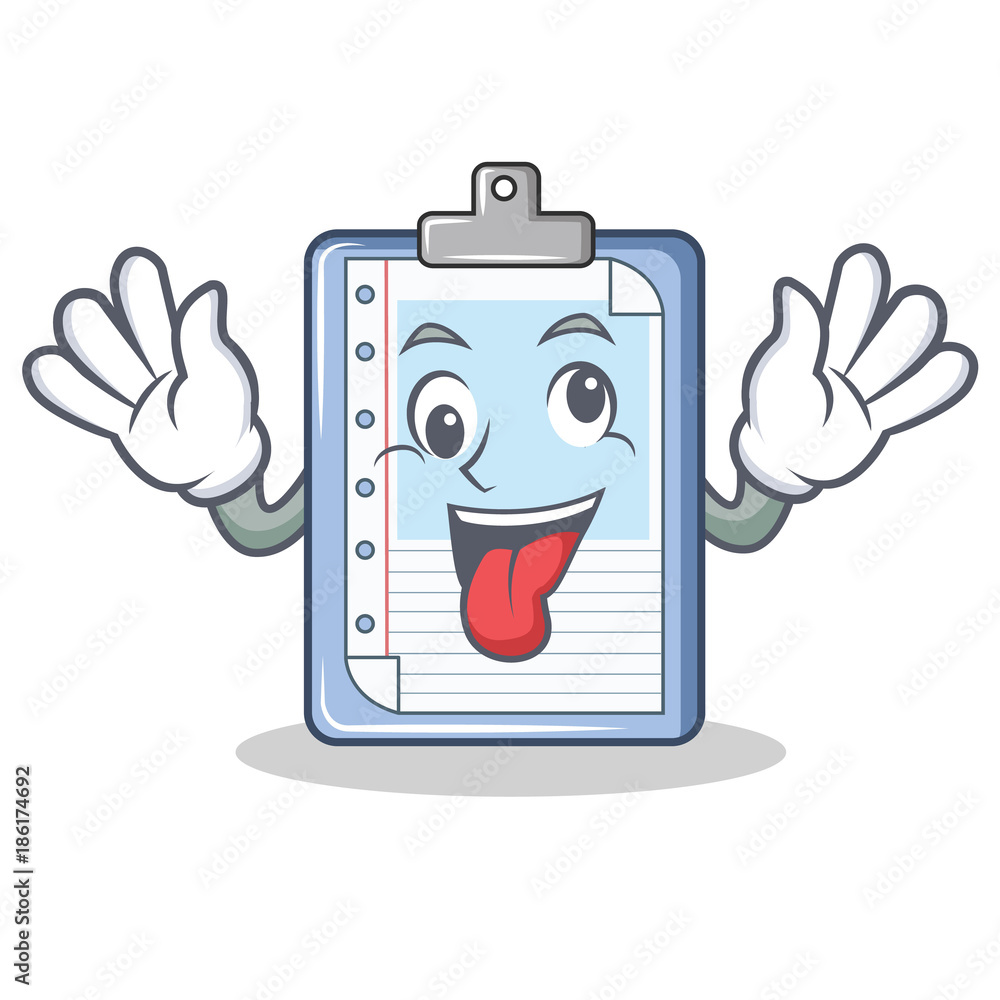 Crazy clipboard character cartoon style Stock Vector | Adobe Stock