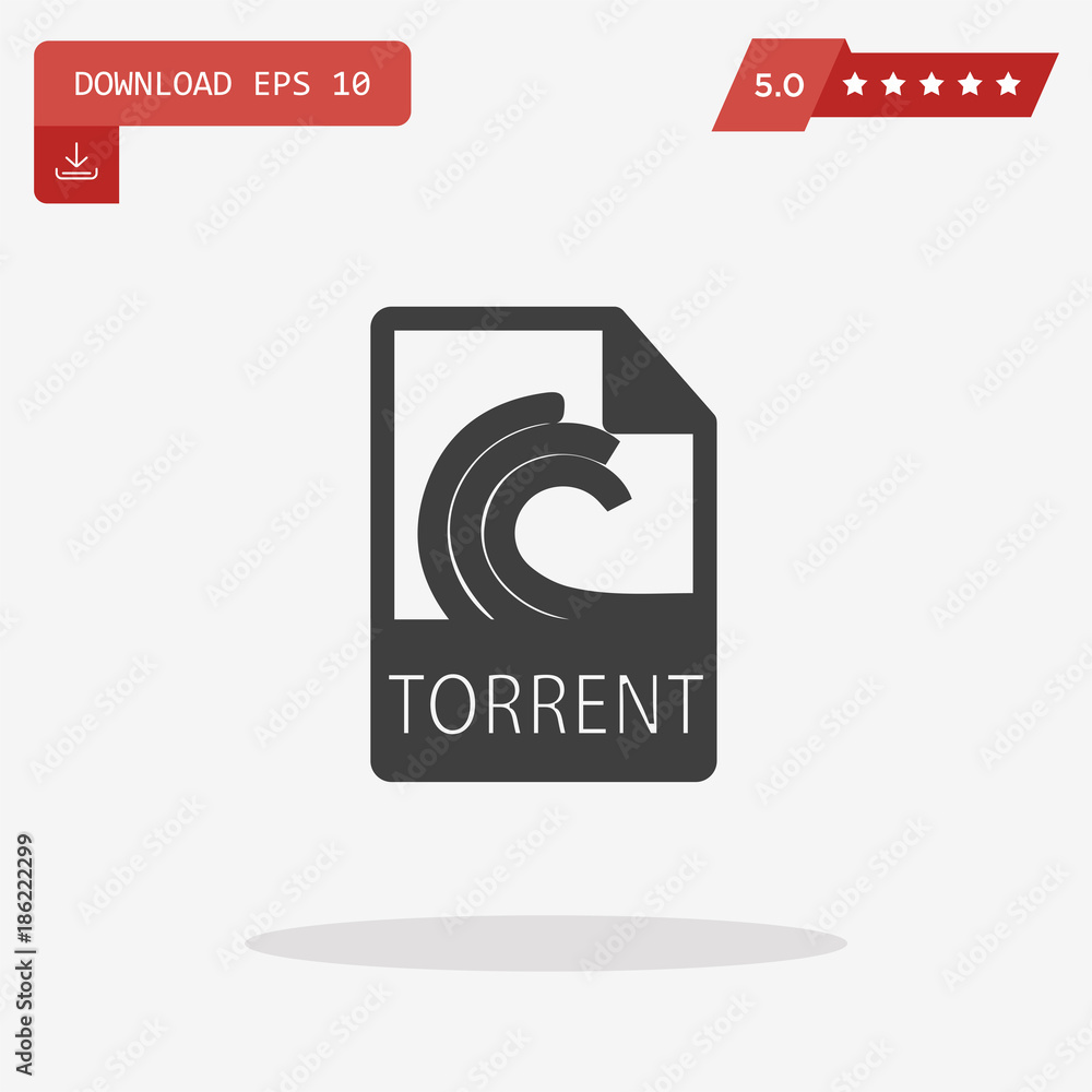 Torrent Icon in trendy flat style isolated on grey background. T Stock ...