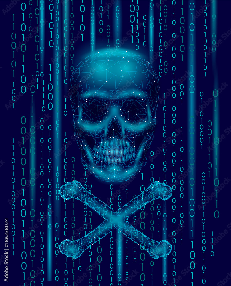 Jolly roger skull binary code numbers. Hacker piracy computer online ...