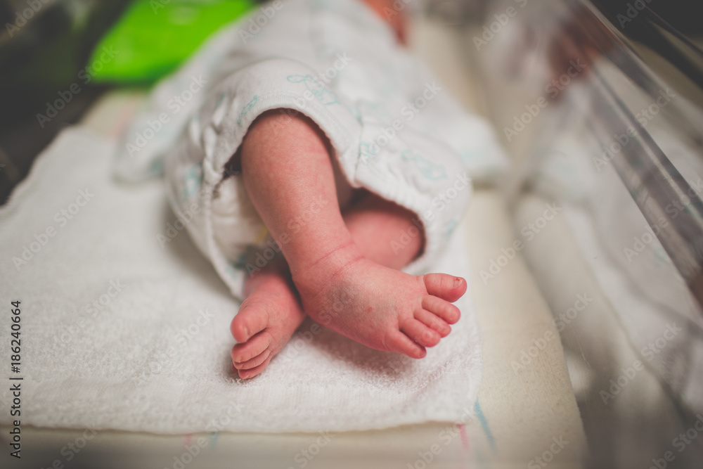 Newborn Legs in Hospital Stock Photo | Adobe Stock