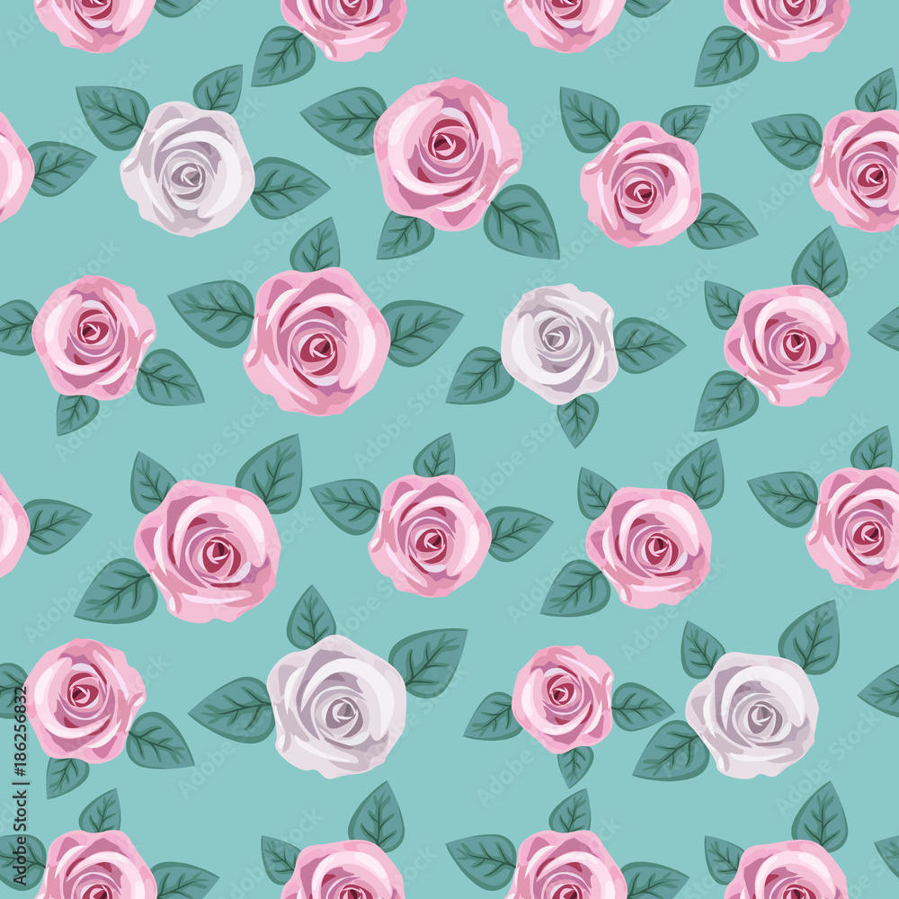 Mint And Pink Pattern