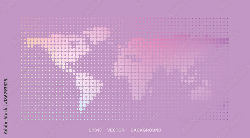 Dotted Map Design - Colorful World Map Stock Vector | Adobe Stock
