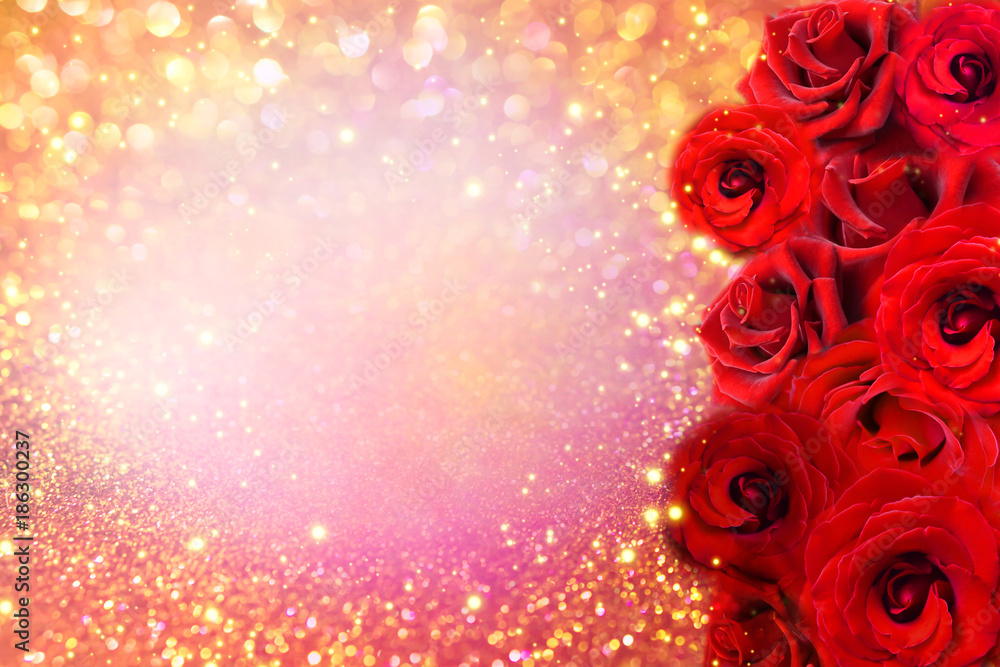 Gold And Red Background Wedding