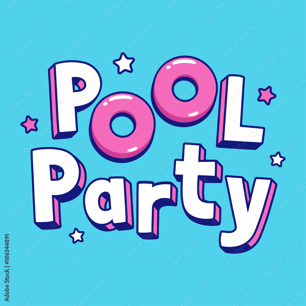 Pool Party Poster Stock Vector | Adobe Stock