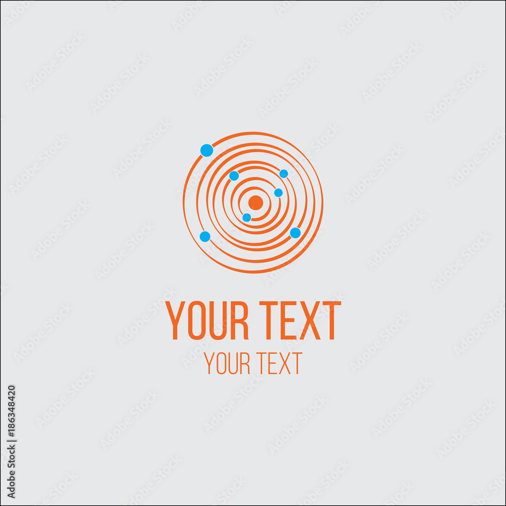 Rotation logo vector design concept, solar system logo design vector ...