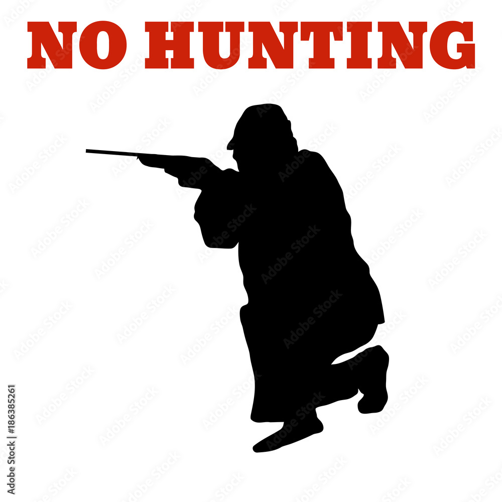 No hunt, forbidden sign stock vector, for areas where hunting is ...