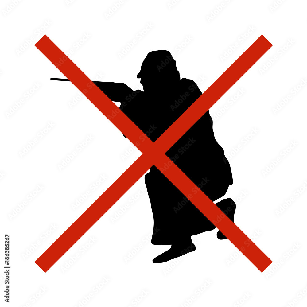 No hunt, forbidden sign stock vector, for areas where hunting is ...