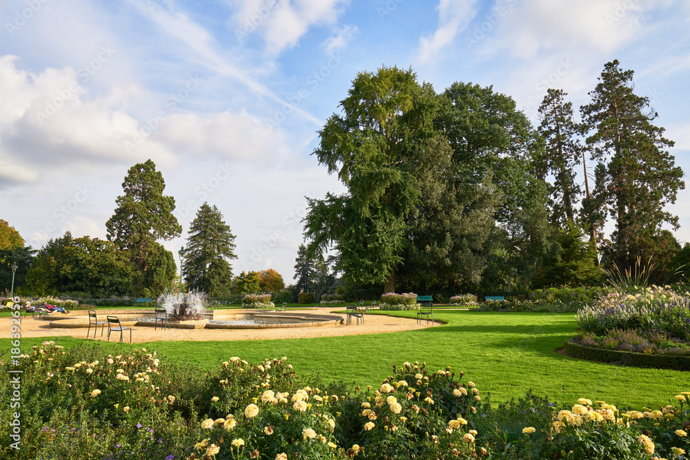 Thabor park (Le parc du Thabor) in Rennes - one of finest examples of ...