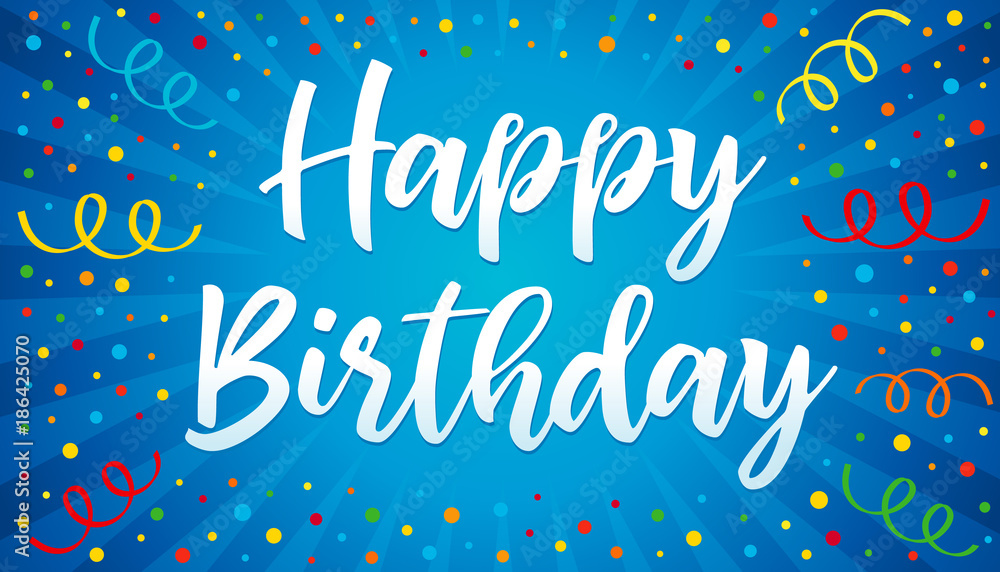 Happy Birthday In Blue