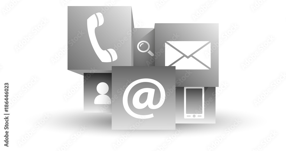 Kontakt Stock-Vektorgrafik | Adobe Stock