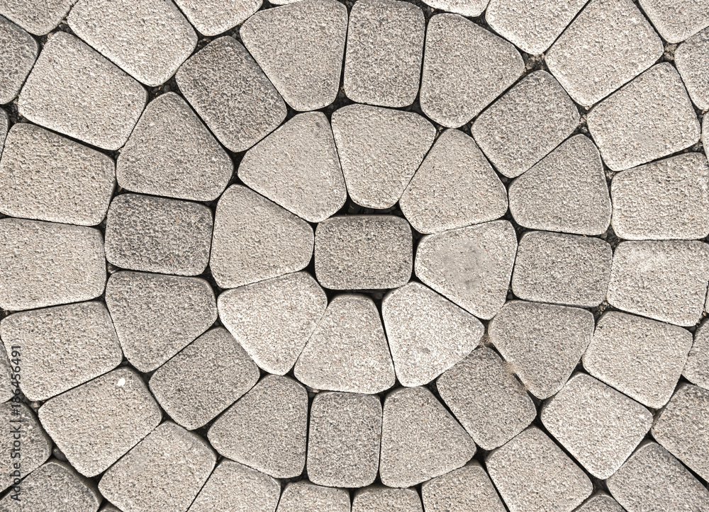 Stone paving circle texture. Abstract structured background of modern ...