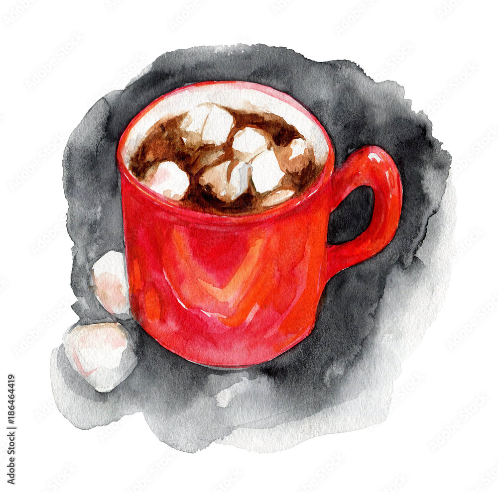 Watercolor Hot Chocolate