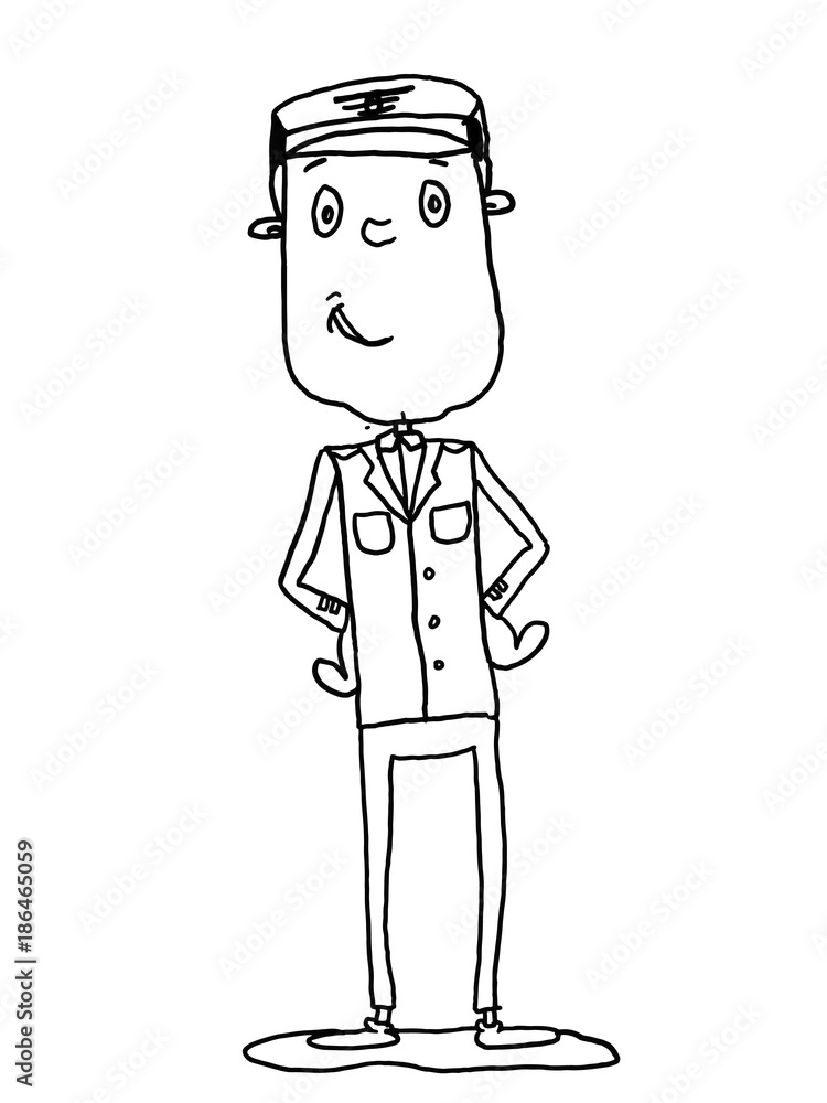 Pilot Cartoon Black And White