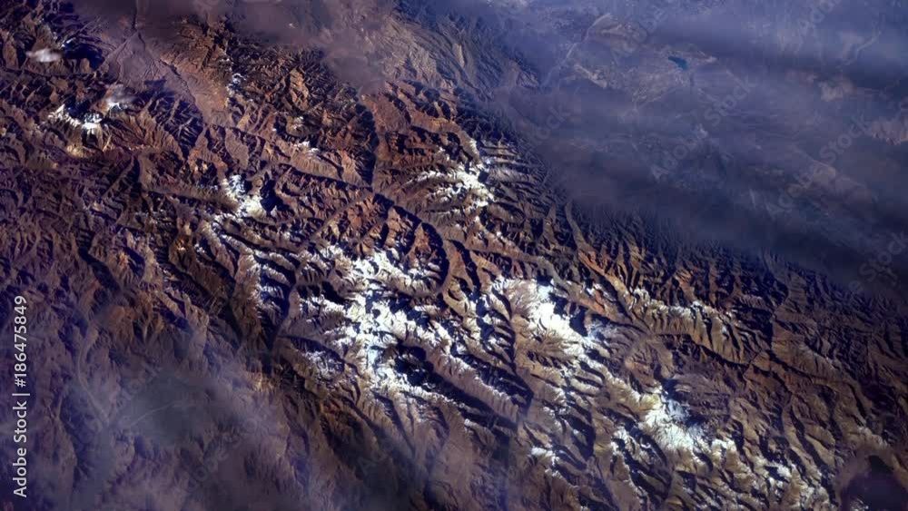 Cordillera de los Andes (Argentina) from Space. Elements of this image ...