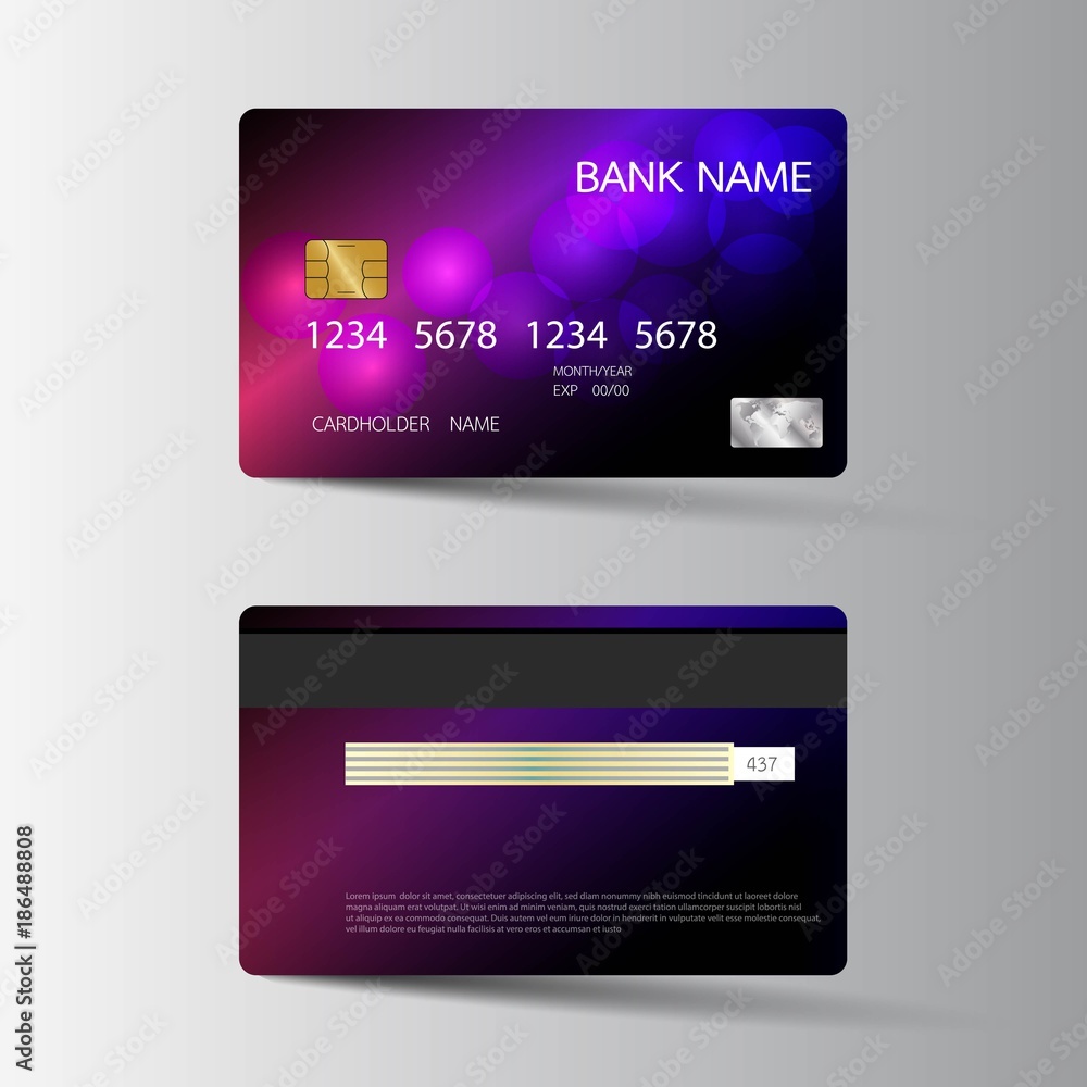 Modern credit card template design. With inspiration from the abstract ...