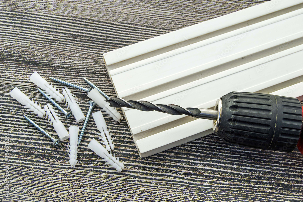 materials required for installing curtain teeth, dowel screws and ...