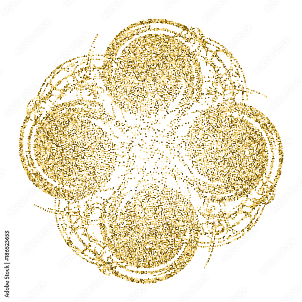 Abstract gold glitter template for the logo. Blobs for creating banners ...