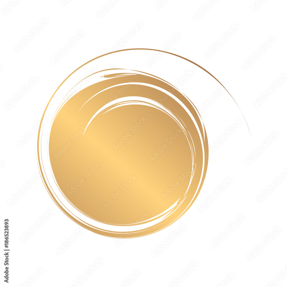 Abstract gold round template for the logo. Blobs for creating banners ...