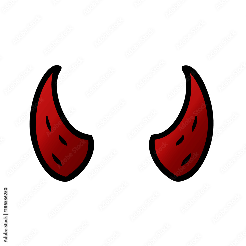 cartoon devil horns Stock Vector | Adobe Stock