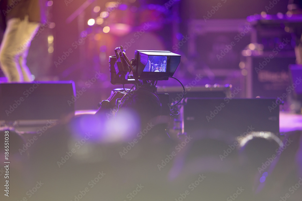 Camera monitor recording in live concert Stock Photo | Adobe Stock