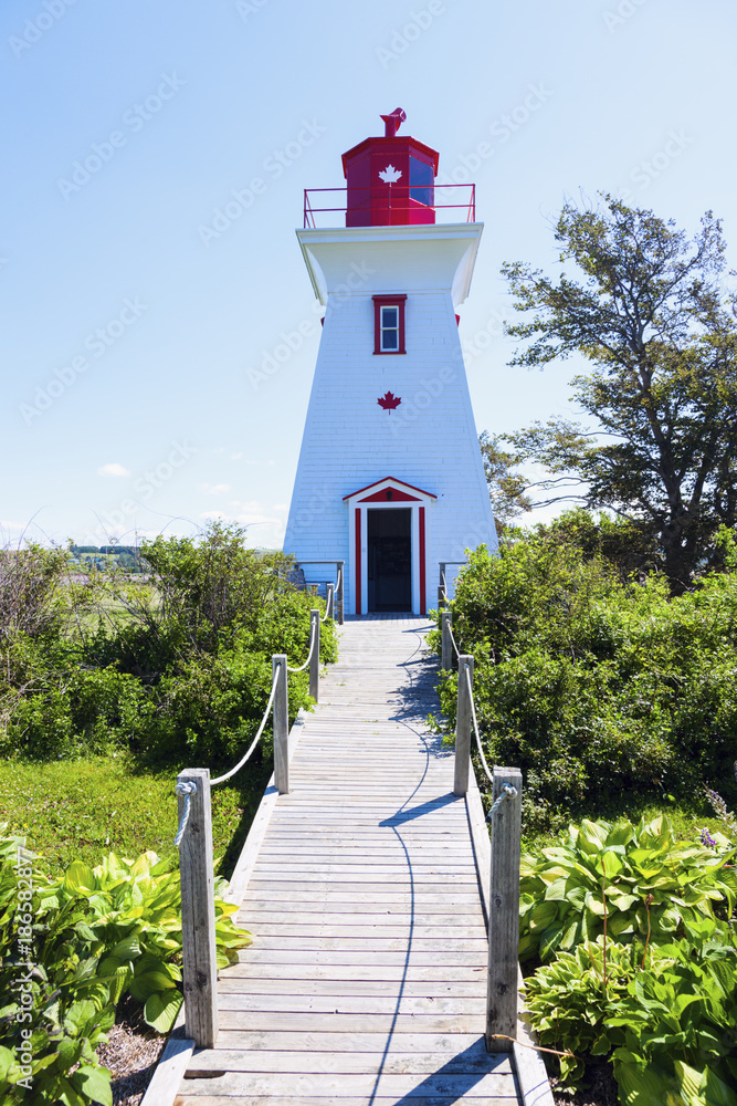 Leards Range Front Lighthouse on Prince Edward Island Stock Photo ...