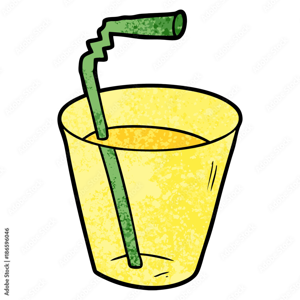cartoon drink with straw Stock Vector | Adobe Stock