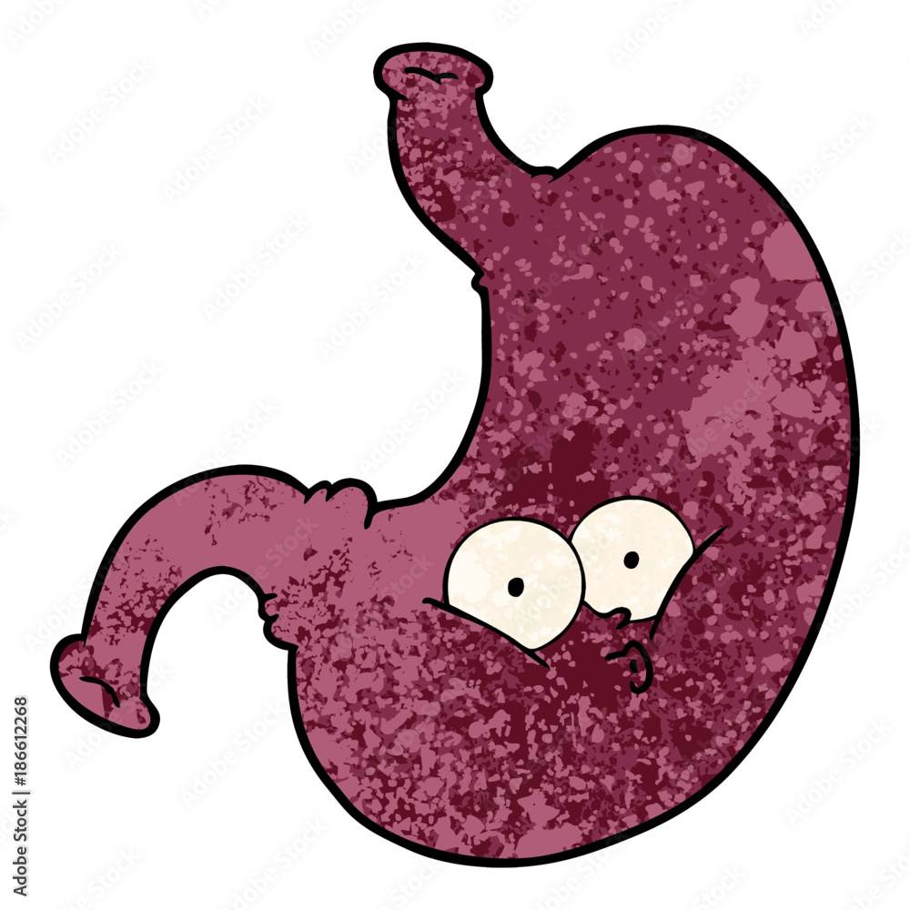 cartoon bloated stomach Stock Vector | Adobe Stock