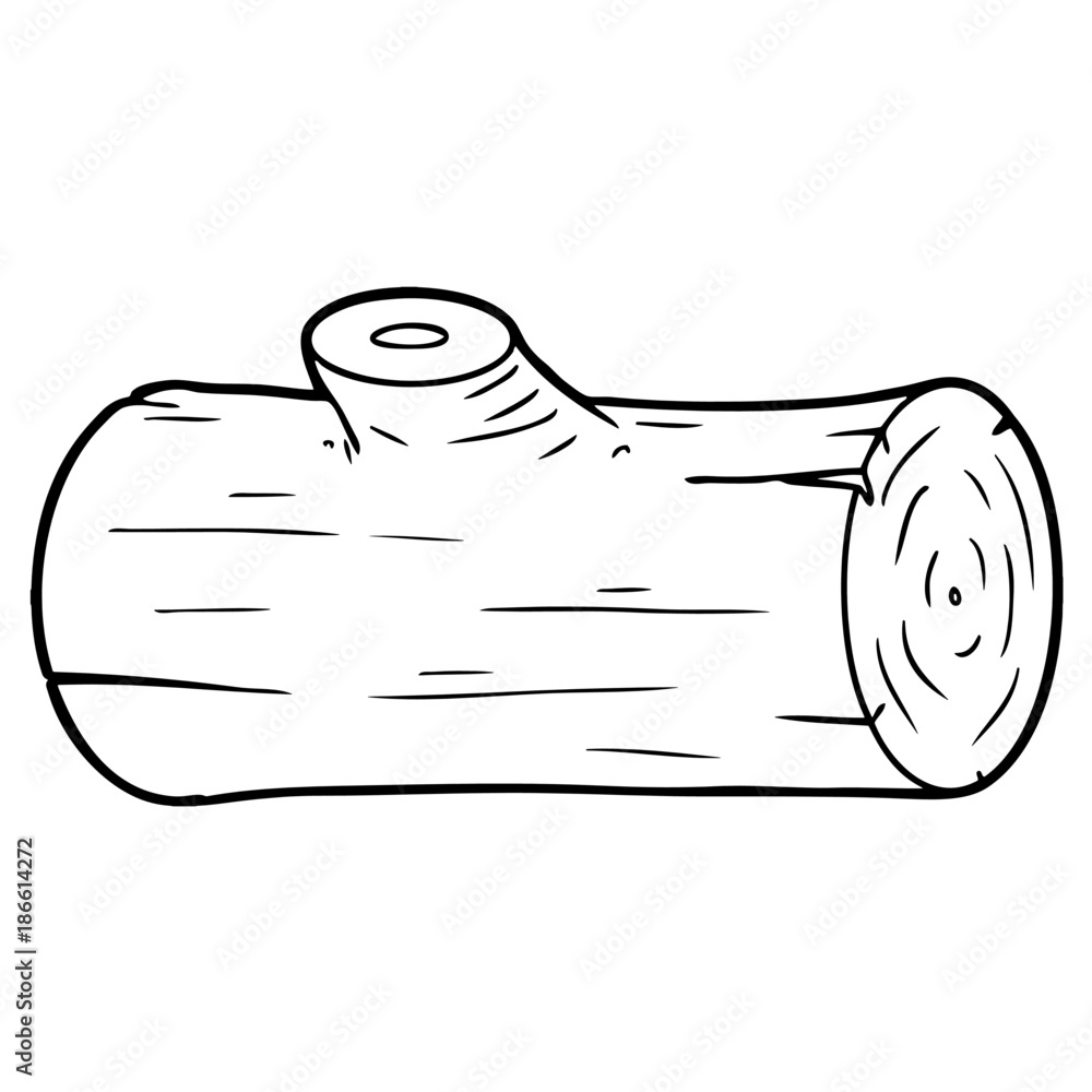 cartoon log Stock Vector | Adobe Stock