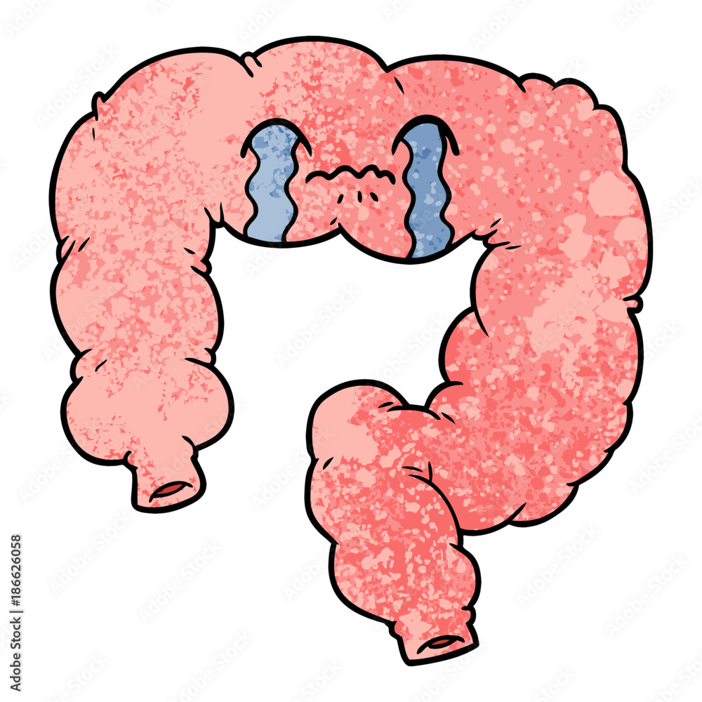 cartoon colon Stock Vector | Adobe Stock