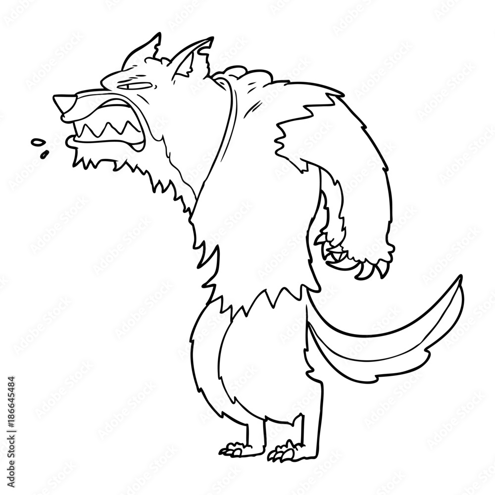 angry werewolf cartoon Stock Vector | Adobe Stock