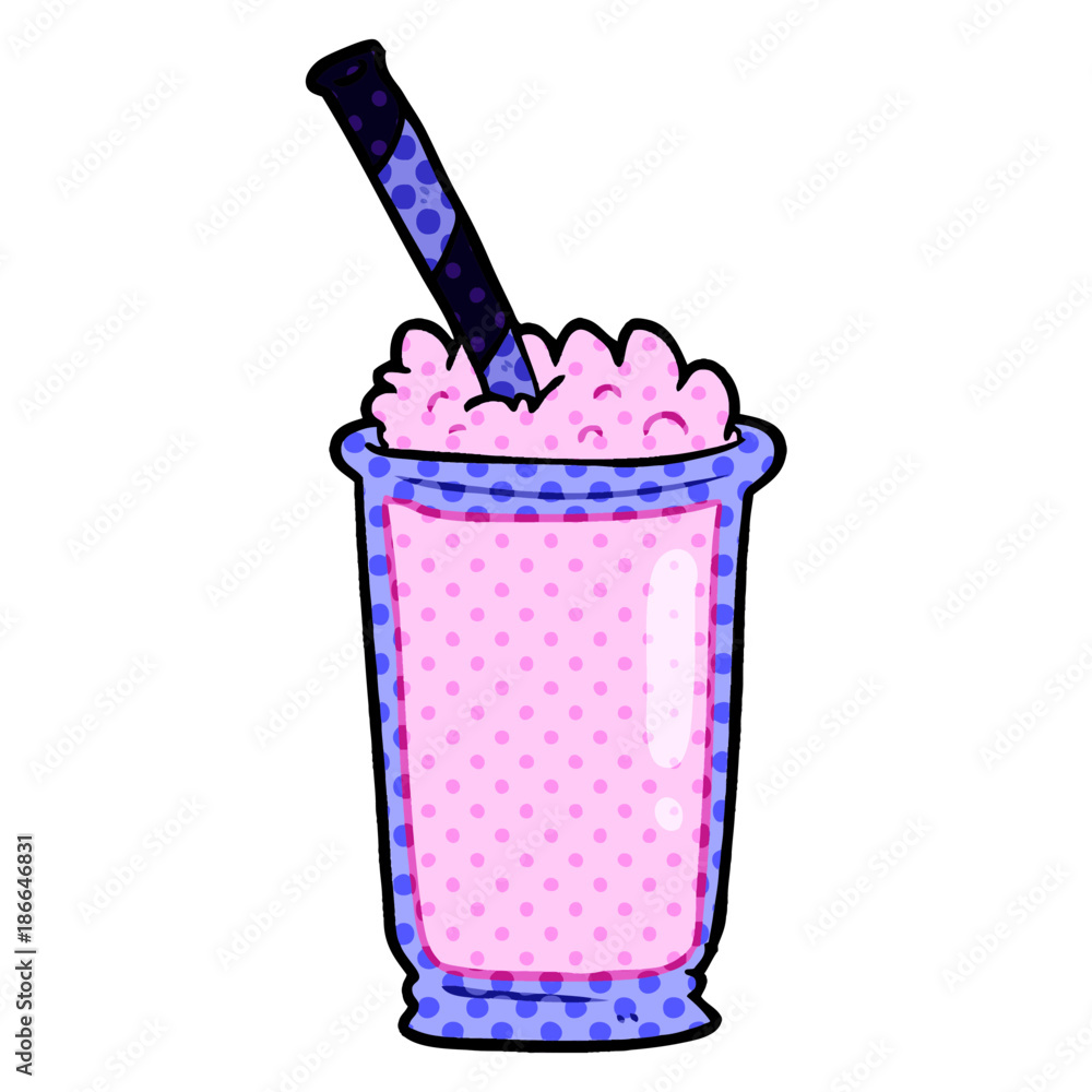 cartoon milkshake Stock Vector | Adobe Stock
