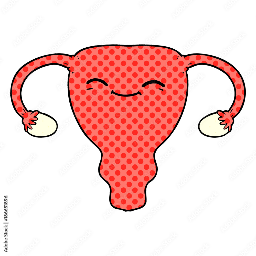 cartoon uterus Stock Vector | Adobe Stock